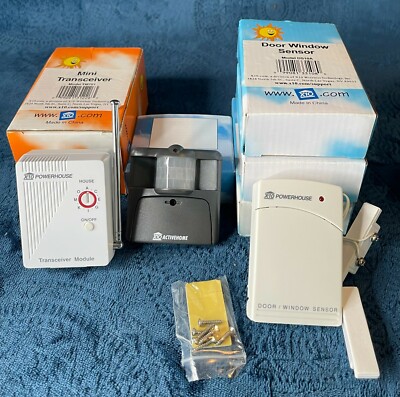 X10 Wireless Base Transceiver Module 2 Door/Window Sensors and 1 Motion ...