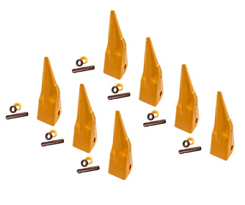 7 Excav. Bucket Single Sharp Rock Teeth w Pins, Fits CAT J350 Series ...