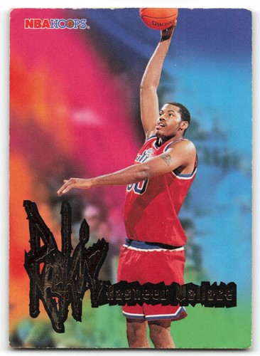 1995-96 NBA Hoops #290 RASHEED WALLACE Rookie RC Washington Bullets ...