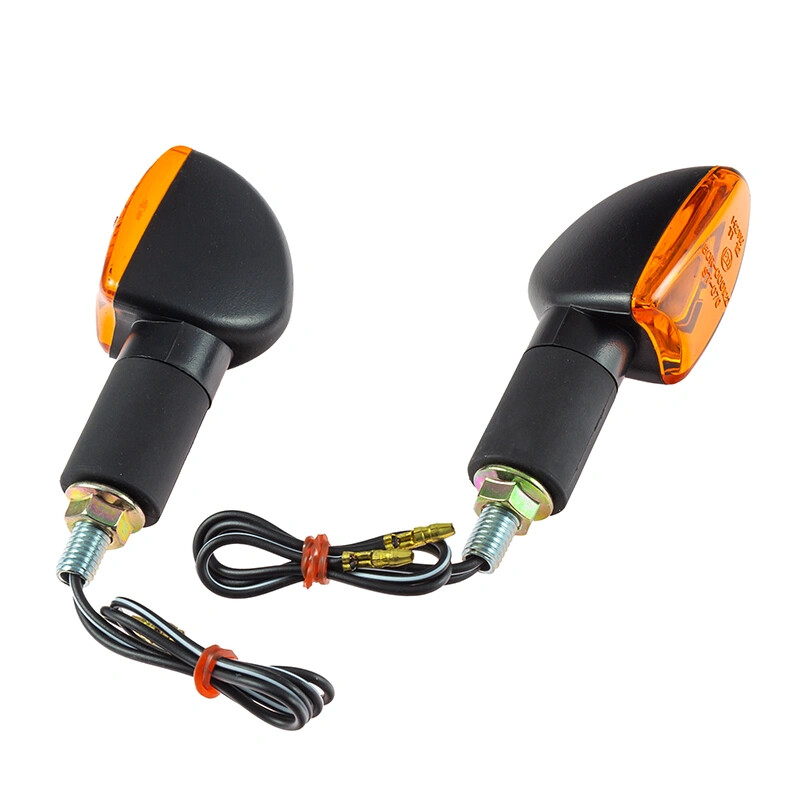 Halogen Motorrad Blinker Arrow Mini gelbes Glas schwarz 40mm | eBay