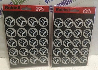Riddell AWARD DECALS 20 FOOTBALL SELF ADHESIVE DECALS x 2 Packages ...