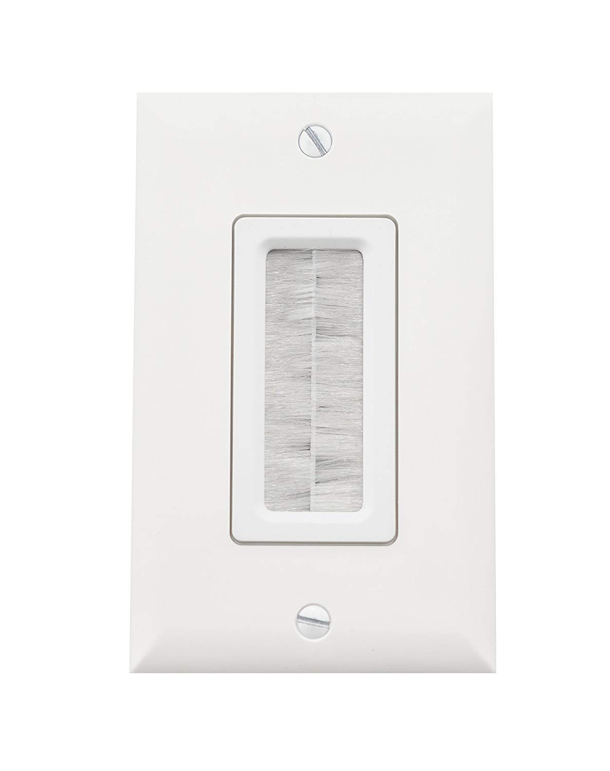 RiteAV Cable Access Wall Plate WHITE Blank Port Decorator Excess Cable ...