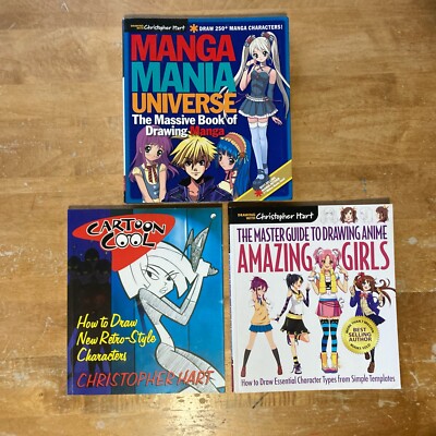 How To Draw Art Drawing Manga Anime Christopher Hart 3 Book Lot ...