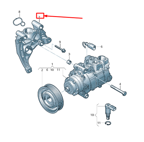 NEW AUDI A8 4N A/C COMPRESSOR BRACKET 059145169CK NO IMPORT DUTIES TO ...