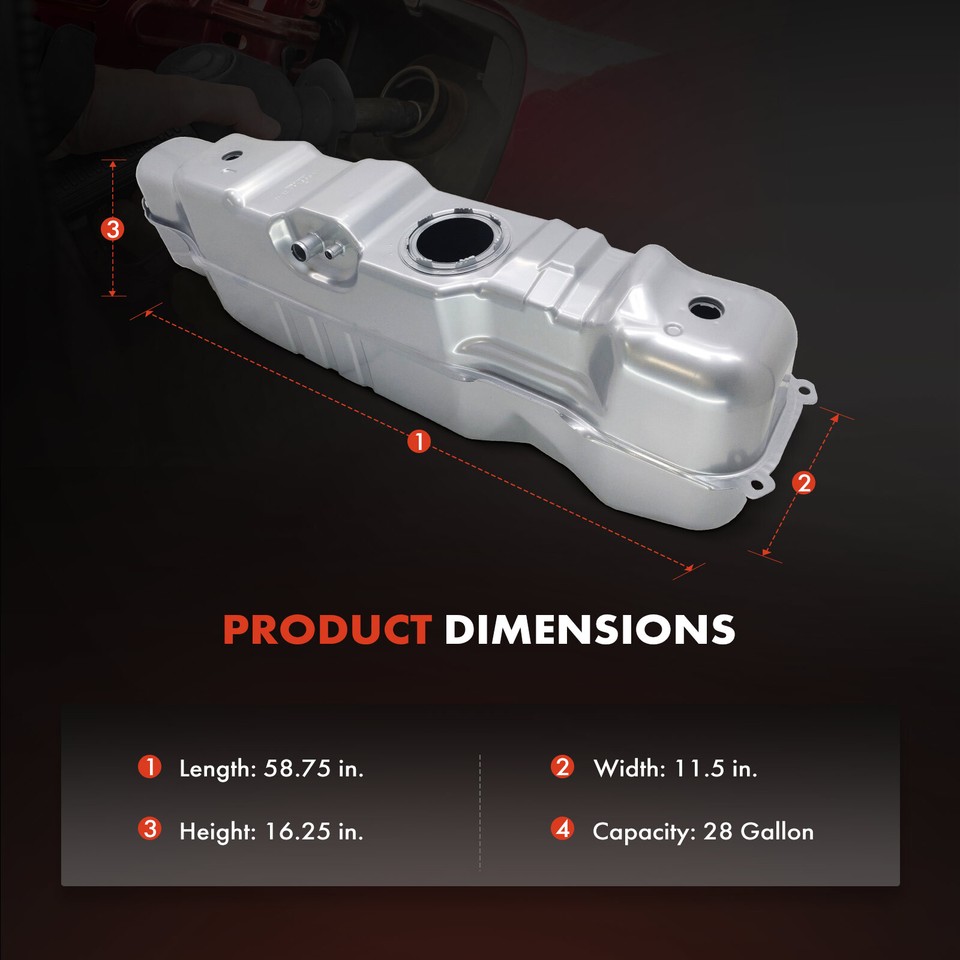 28 Gal Fuel Tank for Ford F350 Super Duty F450 Super Duty 11-16 Mid ...