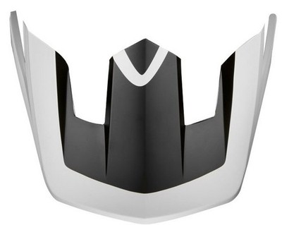 Fox Racing Proframe Pistol Helmet Replacement Visor/Peak White/Black ...
