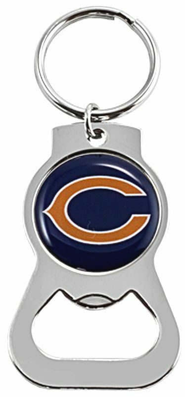 CHICAGO BEARS STAINLESS STEEL BOTTLE-OPENER KEY TAG CHAIN RING #02 ...
