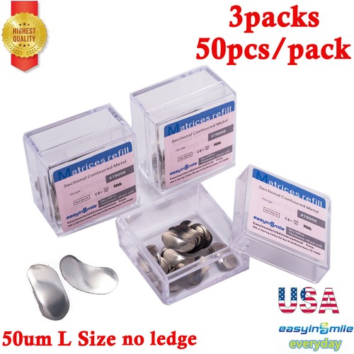 3Pk Dental Metal Sectional Contoured Large Refill 50μm Matrices Soft ...