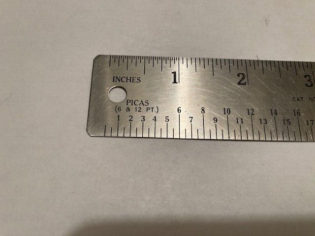 VINTAGE Gaebel #624 STAINLESS STEEL 12" Printers Ruler Inch Agate 6 ...