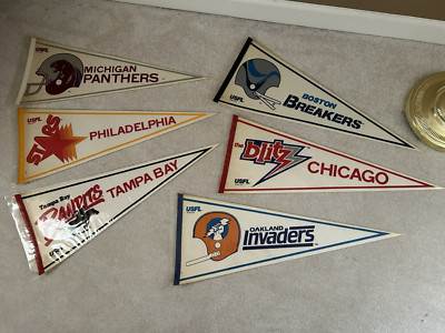 Lot of 16 USFL Football - Full Size 30" Pennants vtg 1982 Flags Logo ...