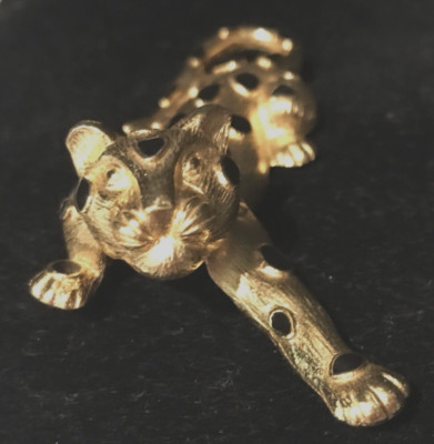 VTG Trifari Gilded Leopard Figural Brooch with Enamel Details, circa ...
