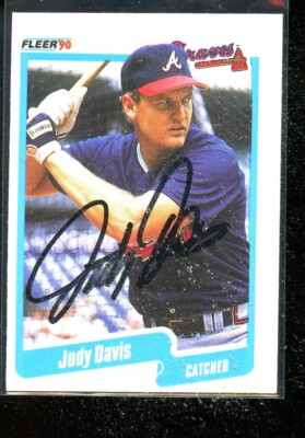 1990 FLEER AUTOGRAPH/SIGNED #578 JODY DAVIS BRAVES VG E021759 | eBay