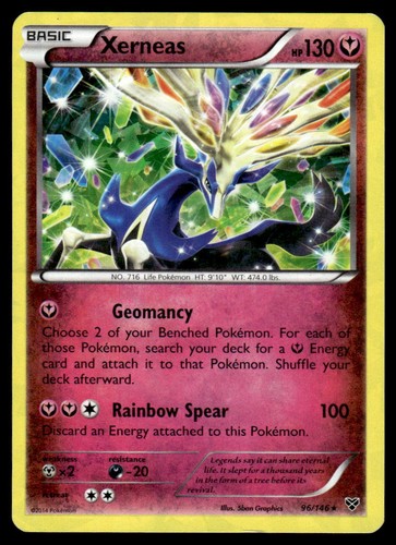 Pokemon TCG XY Base Set #96/146 Xerneas MP | eBay