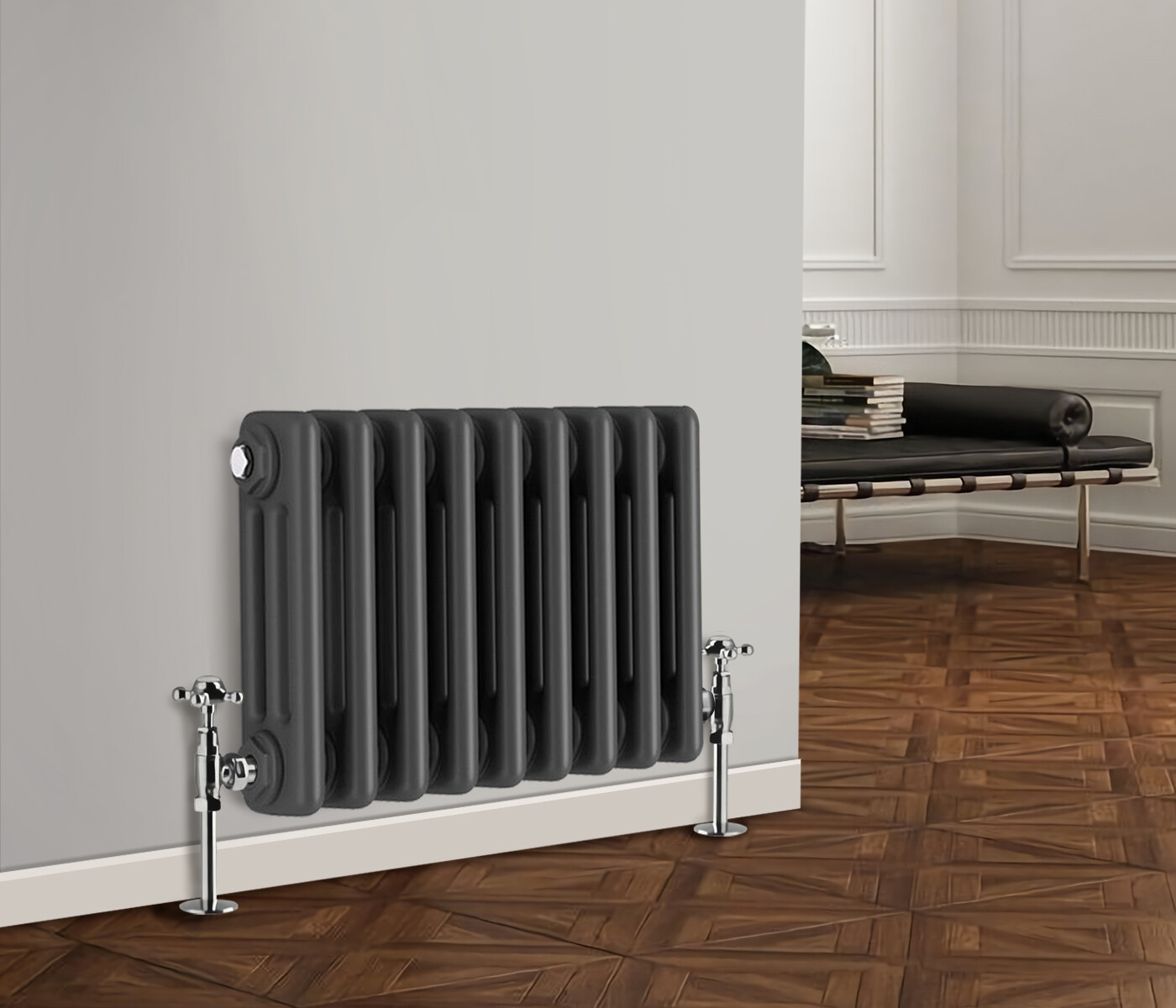 300x427mm Traditional Radiator 3 Column Horizontal Cast Iron Style ...