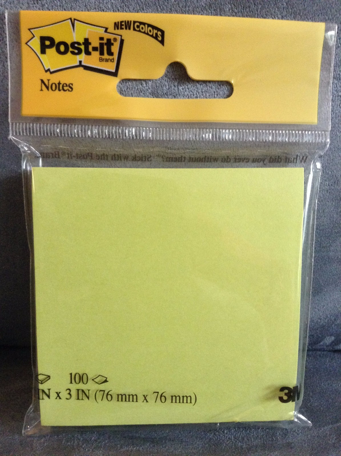 POST-IT BY 3M STICKY NOTES SQUARE 100 COUNT (3" X 3") - GREEN - BRAND ...