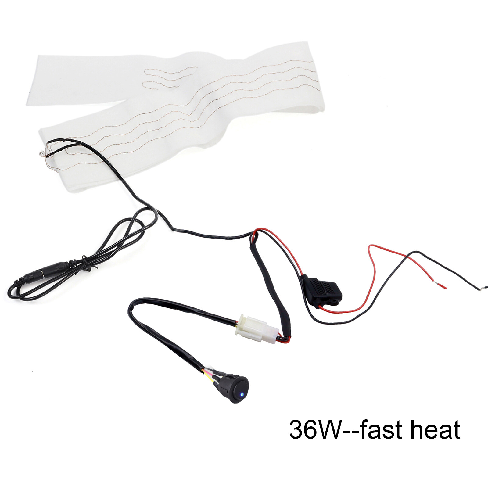Winter Universal Car Heated Steering Wheel Cover DIY Kit Warm Pad W ...