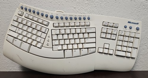 Vintage Microsoft Natural Keyboard Pro Wired USB & 6 Pin Serial Model ...