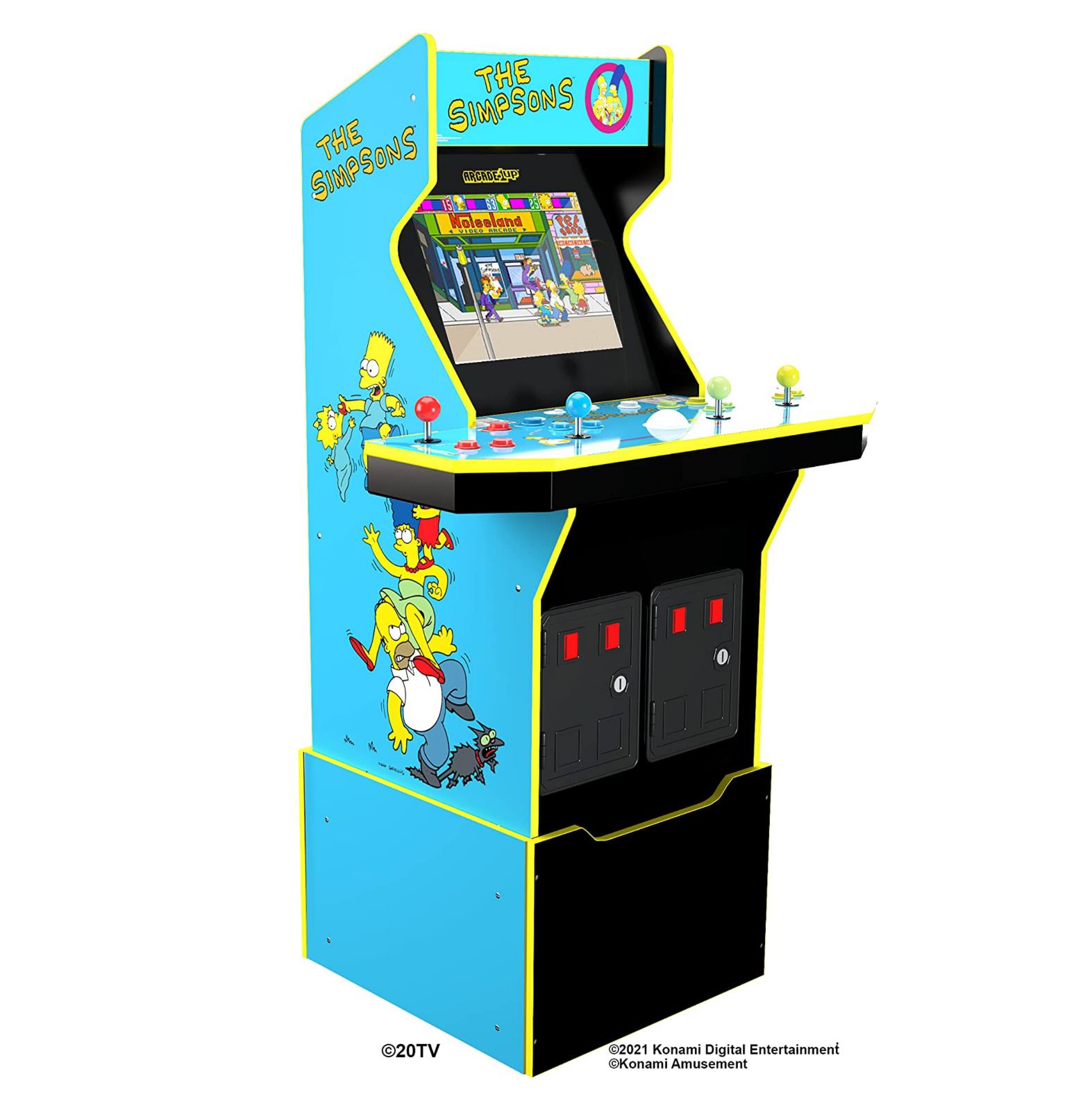 Arcade1UP Konami THE SIMPSONS home Arcade, 4-player, WiFi, Lit Marquee ...