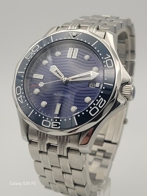 Mens Luxury Seiko TMI NH35 Japan Automatic Movement Blue Divers Watch ...
