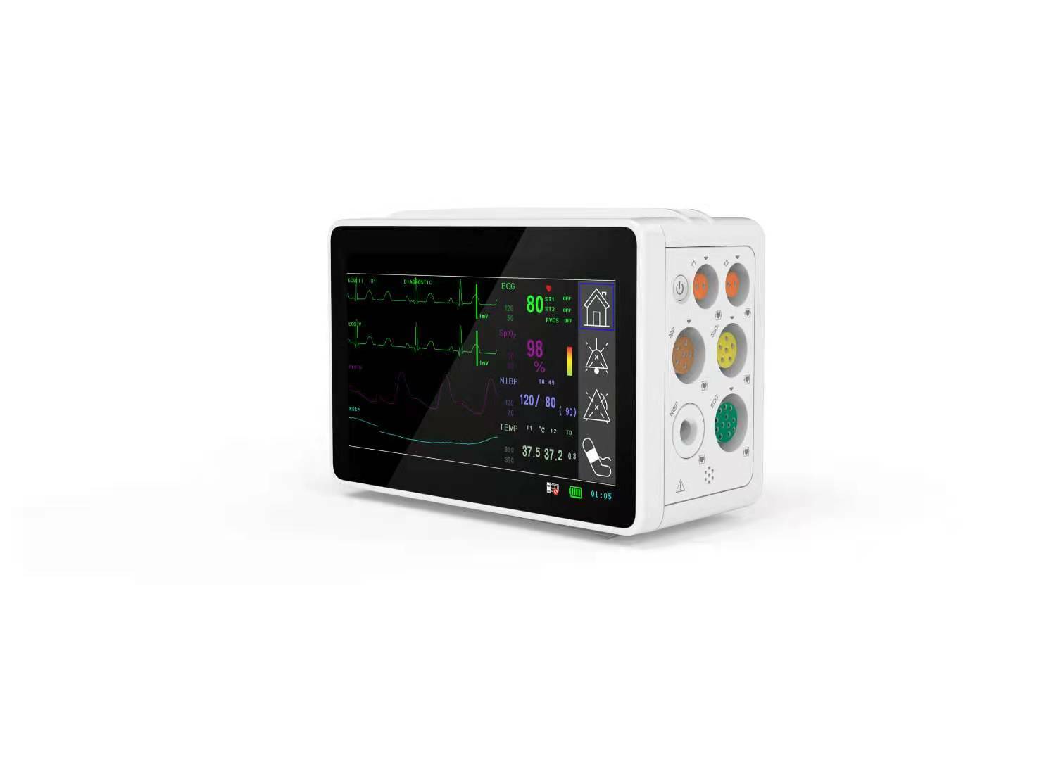 Touch Patient Monitor ICU Vital Signs ECG,NIBP,SPO2,PR,RESP,TEMP 5 ...