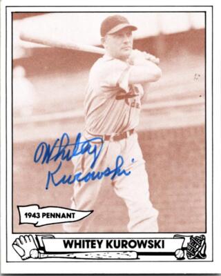 Whitey Kurowski signed baseball card (Cardinals) 1983 TCMA 1943 ...