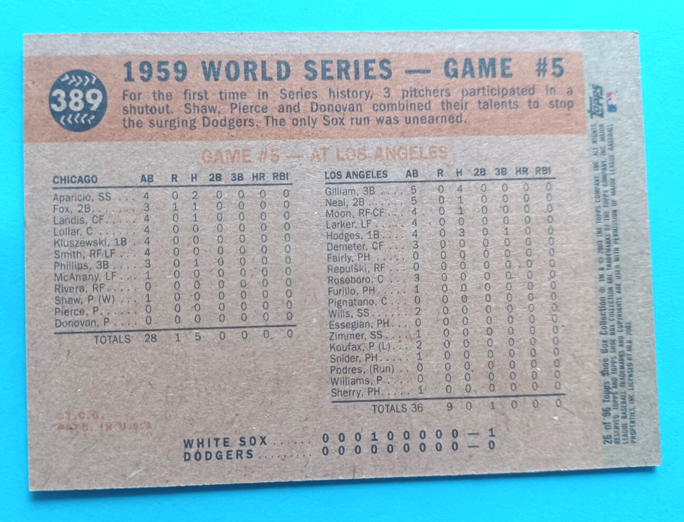 2003 TOPPS SHOEBOX COLLECTION MAURY WILLS #26 1967 TOPPS STYLE REPRINT ...