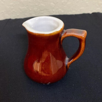 Vintage Hall USA Creamer Brown & White Cute Small Creamer | eBay