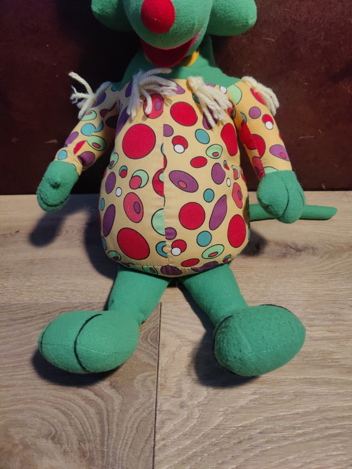 Vintage Green Polkaroo Polka Dot Door TV Show 20" Plush Toy 1994 Irwin ...
