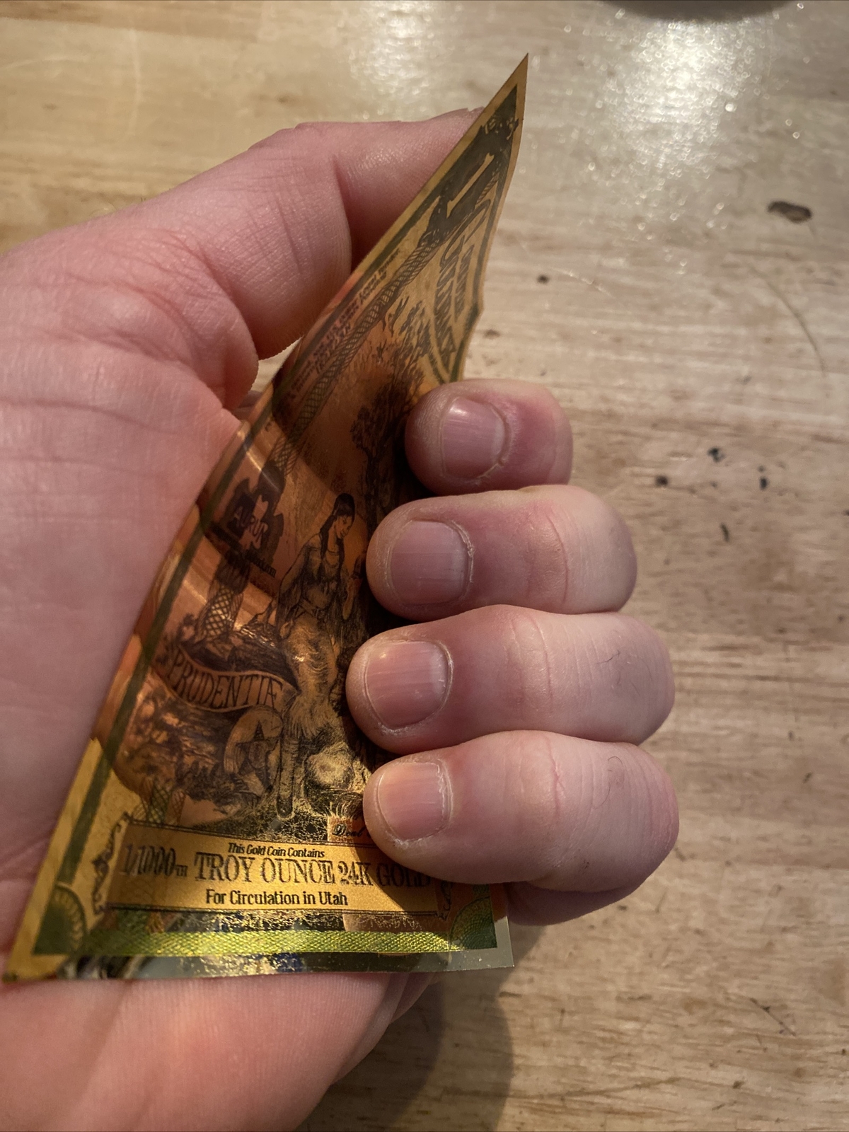 Utah Goldback 1/1000th Gold Troy Ounce 24K Currency Private Issue .999 ...