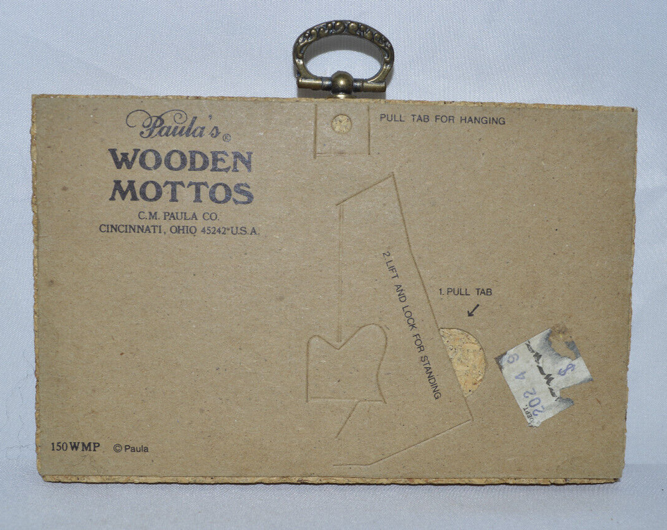 Vintage Paula's Wooden Mottos "The Single Girl's Evening Prayer ...