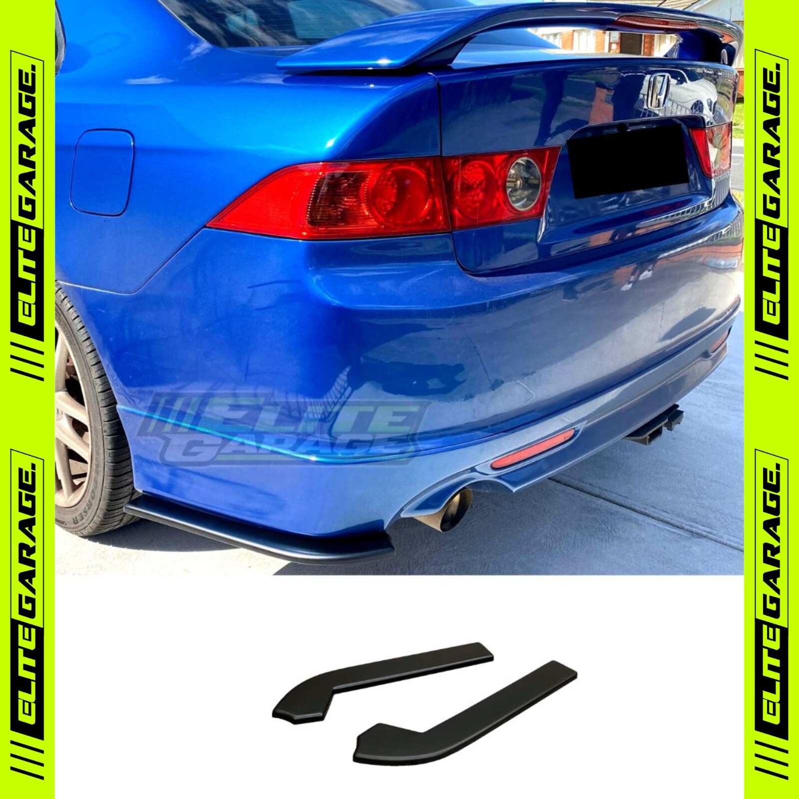 Fits Honda Accord EURO CL9 CL7 - Rear Bumper Splitters Pods Extensions ...