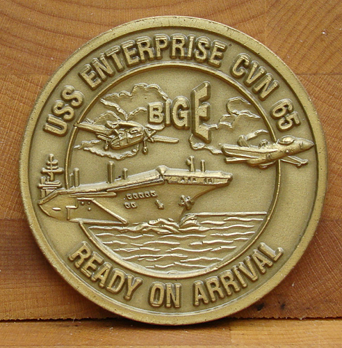 USS Enterprise (CVN-65) Aircraft Carrier Challenge Coin "Ready on ...