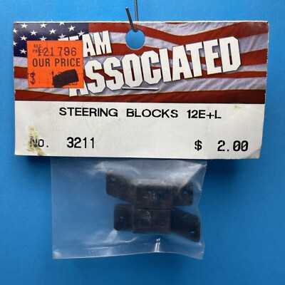 Team Associated 3211 Steering Blocks RC12E RC12L RC10L Black | eBay