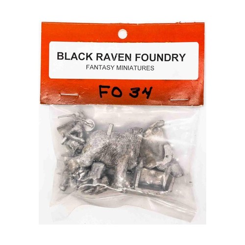 19th Century Min Black Raven Foundry Fantasy 15 Ashurite Oliphaunt w ...