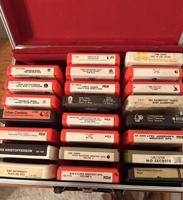 Vintage 8-Track Tape Lot (23 Tapes) + Case– 1970s Rock, Pop & Country ...