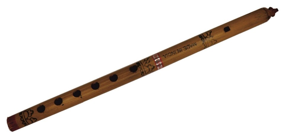 Bamboo Flute Handmade Bansuri 15" Traditional Indian Woodwind Music ...