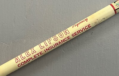 Vintage Advertising Pencil Alex Lipson Insurance Agency Merry Christmas ...