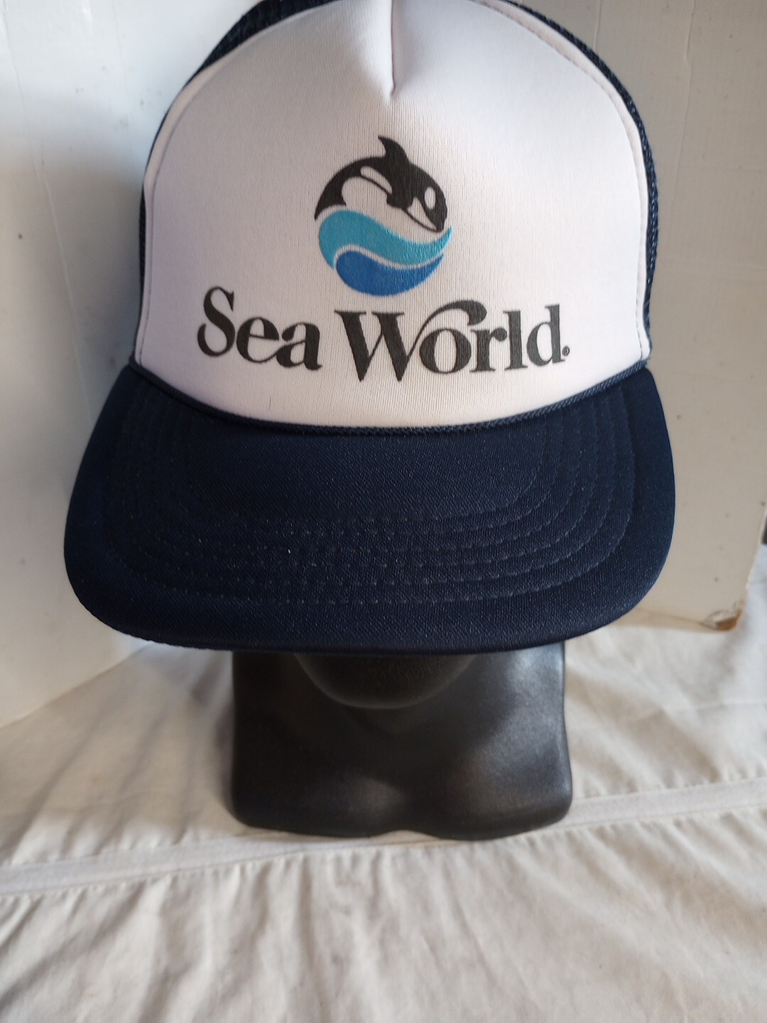 SEA WORLD “SHAMU” Trucker Hat Snapback Hat Foam Mesh Vintage | eBay