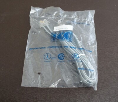 6ft Telephone Landline Cord Cable Wire RJ11 DSL Modem Fax Phone to Wall ...