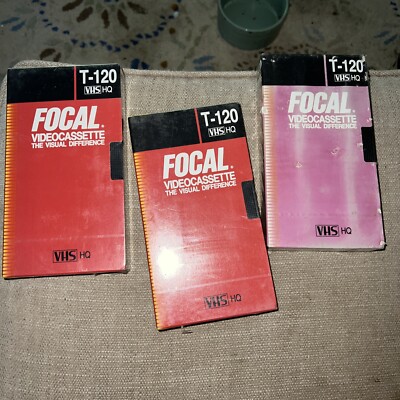 Focal T-120 VHS Video Cassette Made in USA NEW SEALED Lot Of 3 Sealed ...