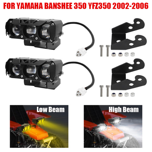 For Yamaha Banshee 350 YFZ350 2002-06 Led Headlight White & Yellow ...