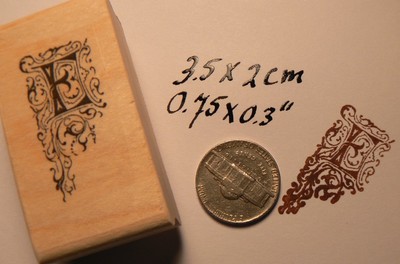 P22 Decorative Letter E rubber stamp WM 1.6" | eBay