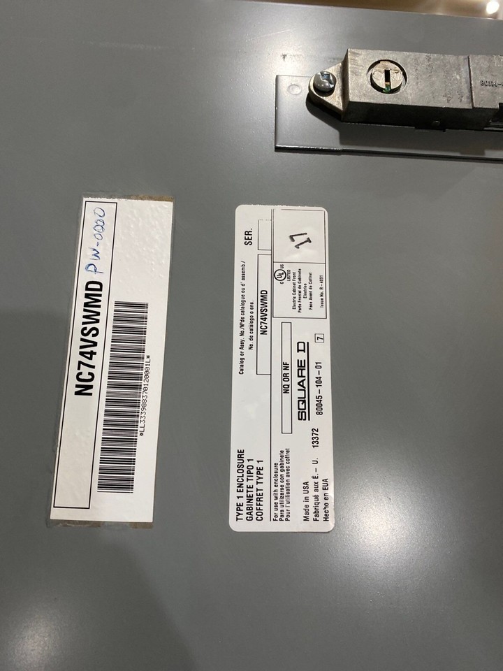 Square NF Panelboard 600A 480/277V 3PH 4W 66 Cir Indoor Encl MLO 600 ...