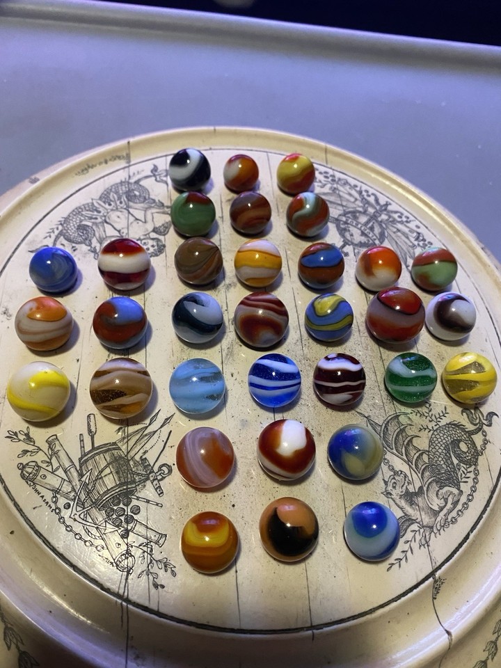 Akro Agate Colorful Corkscrew Vintage Marbles 33 Lot | eBay