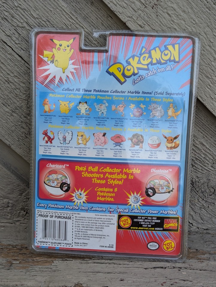 Vtg Pokemon Collector Marble Pouches Series 2 #45 Vileplume Marbles New ...