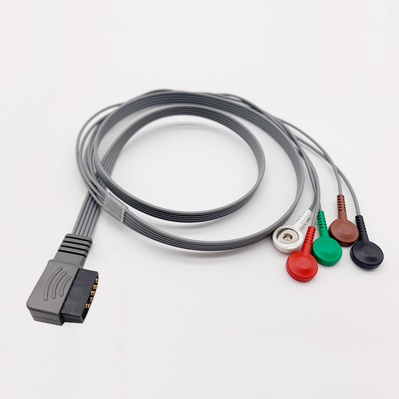 Compatible Philips Telemetry Medical Monitor AHA Snap 5 Leads Holter ...