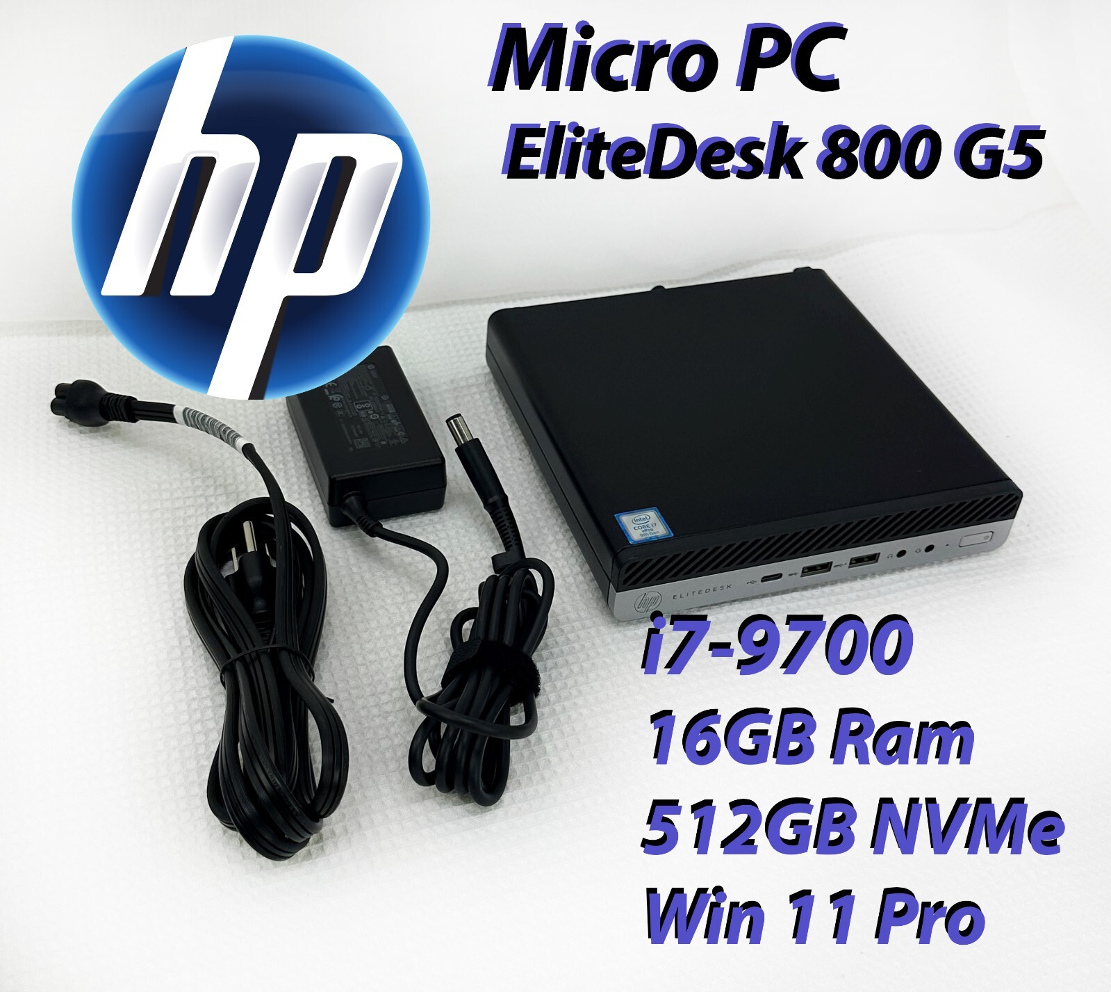 HP EliteDesk 800 G5 MFF / i7-9700T / 16GB RAM / 512GB NVMe SSD ...