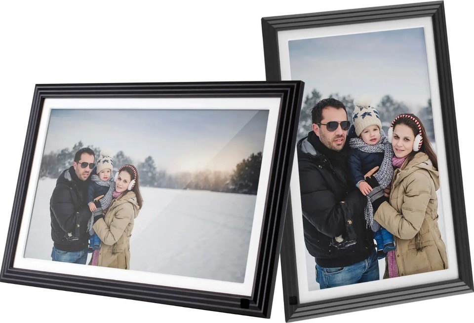 Aluratek 10" LCD Picture Frame Wi-Fi Touchscreen Digital Photo Black ...