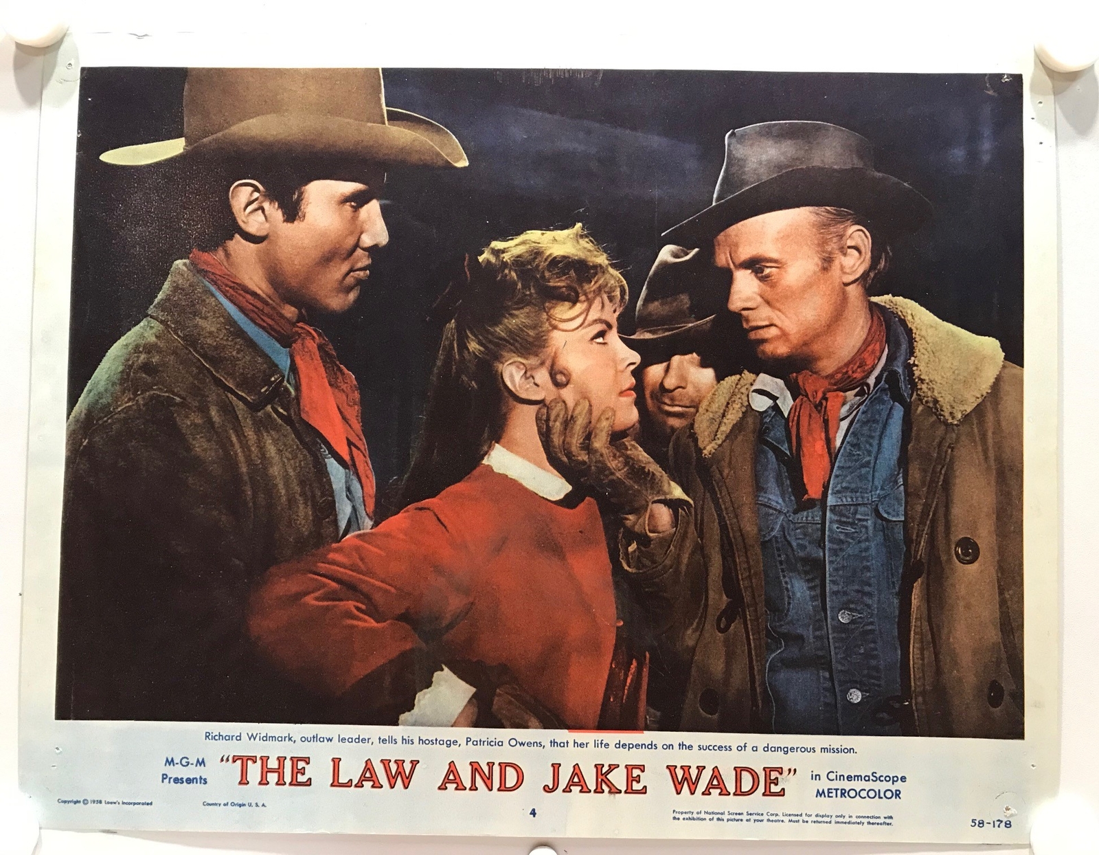 ORIGINAL LOBBY CARDS - THE LAW AND JAKE WADE - 1958 - set of 8 - Robert ...
