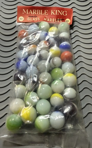 1950’s Marble king Glass Marbles 40 Count In Unopened Poly Bag | eBay